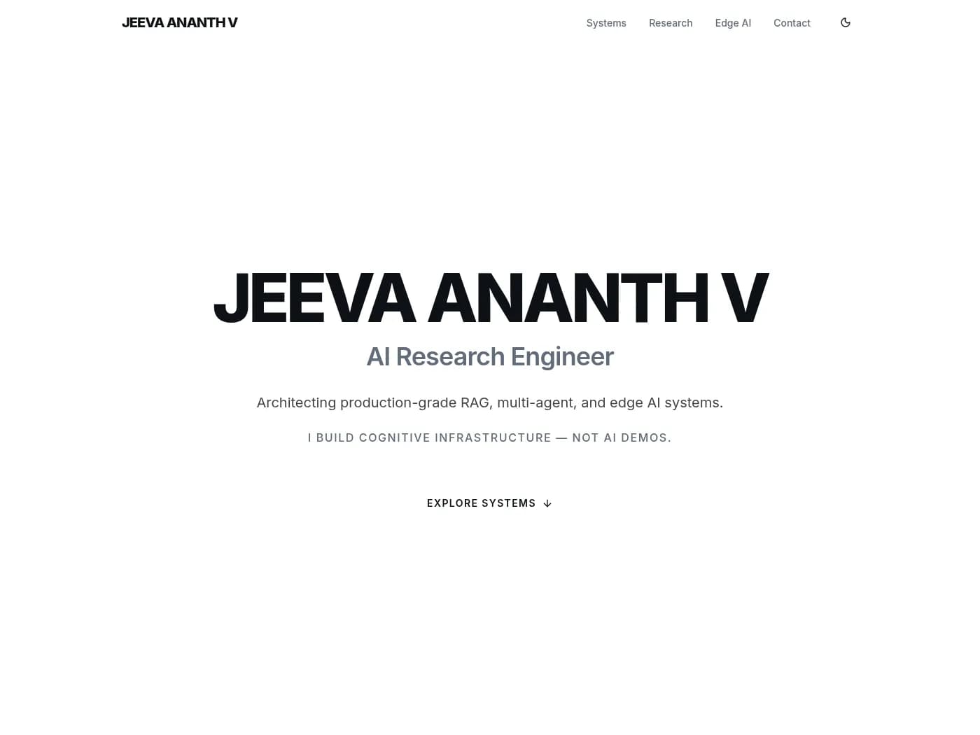 Jeeva V Scrollytelling Portfolio
