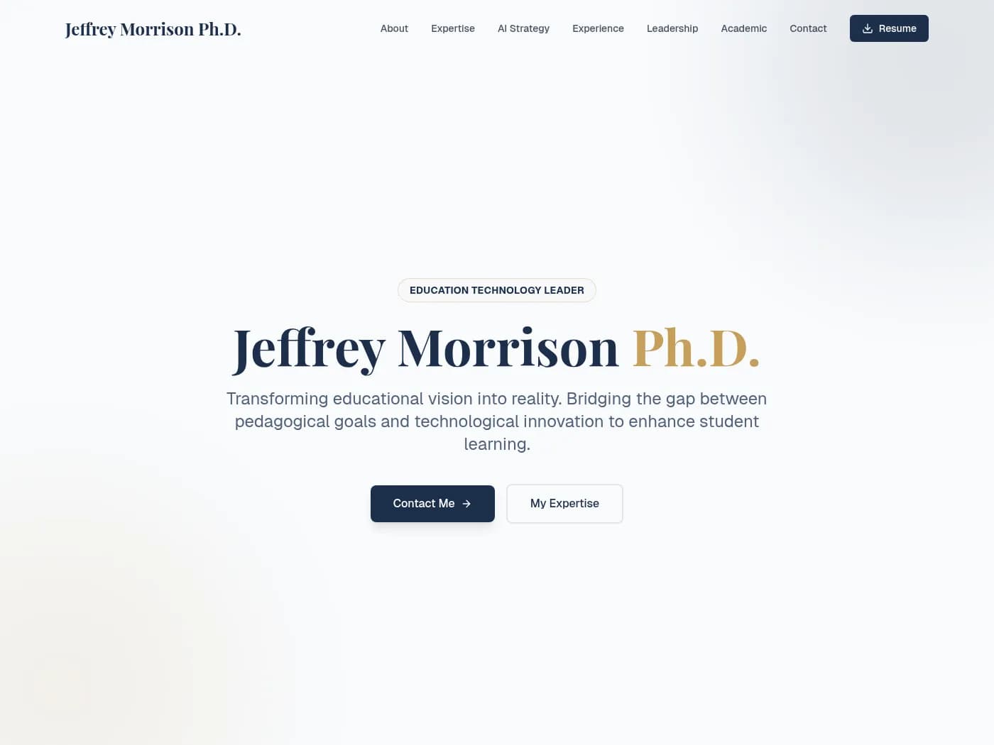 Jeff Morrison Portfolio