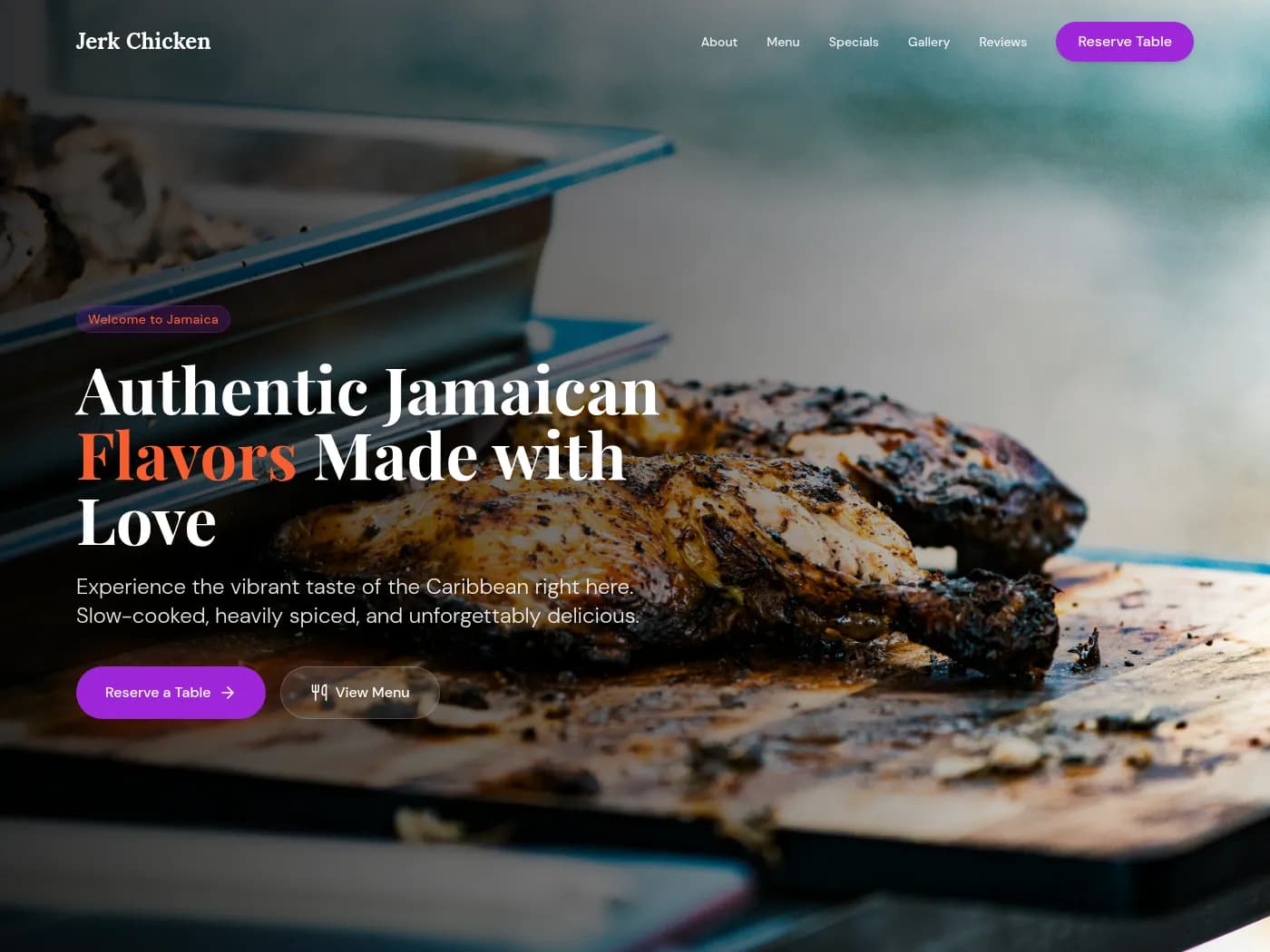 Jerk Chicken Restaurant Site