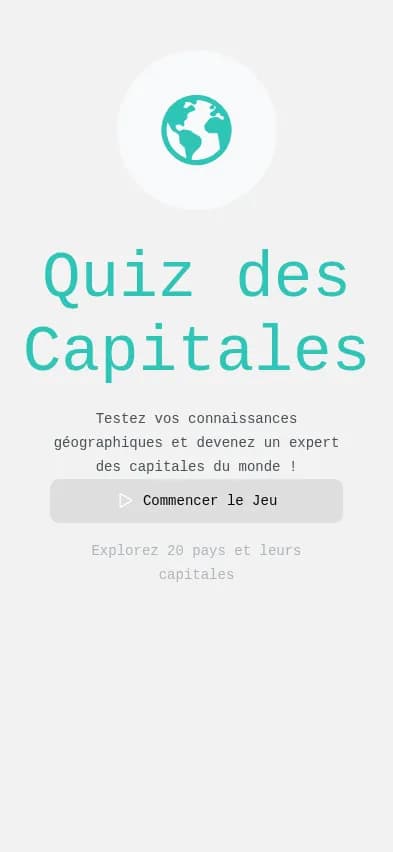 Capitales Quiz Game