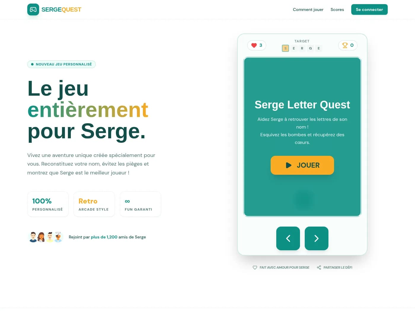Jeu Personnalisé à Mon Nom