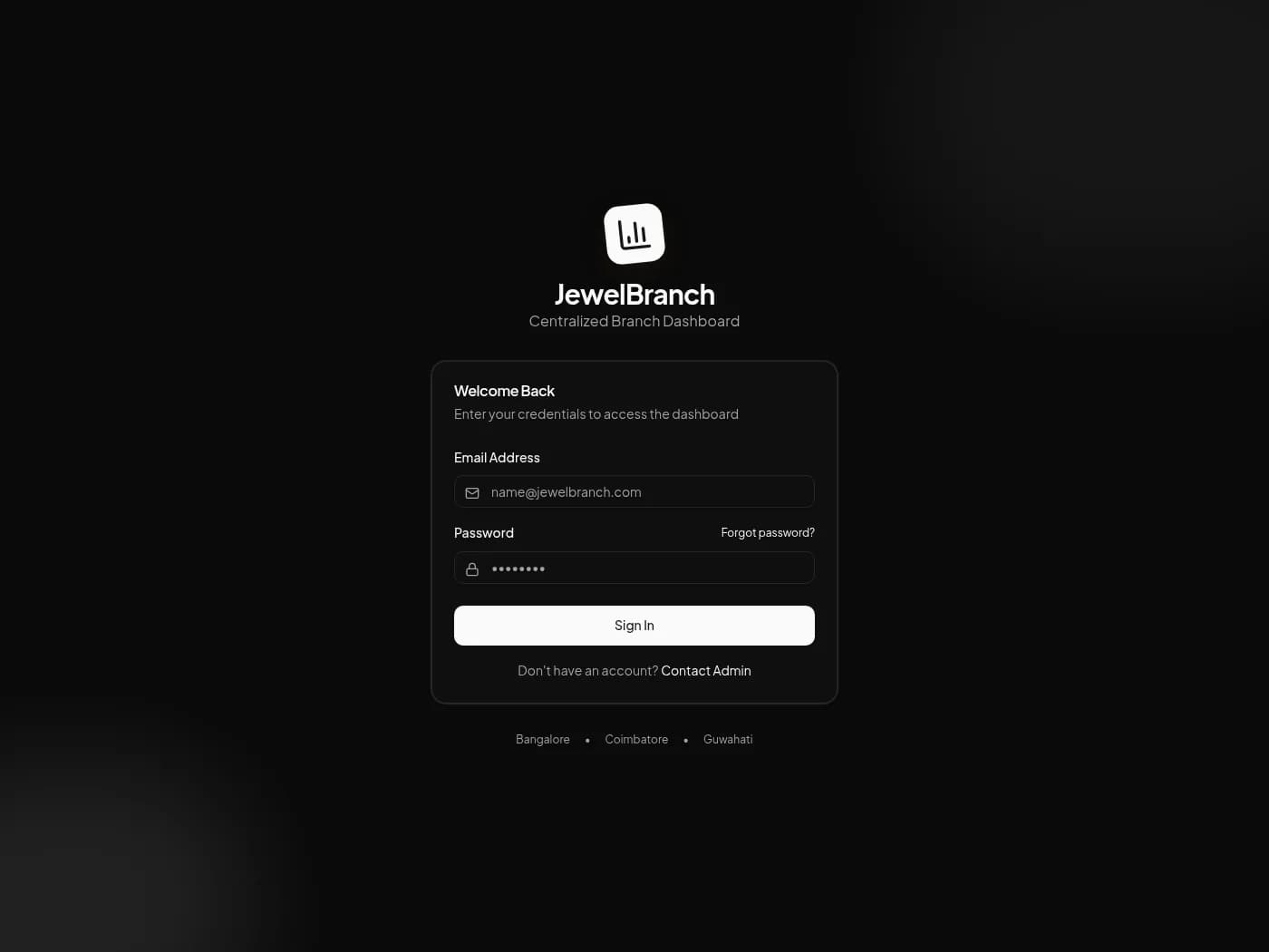 JewelBranch Dashboard