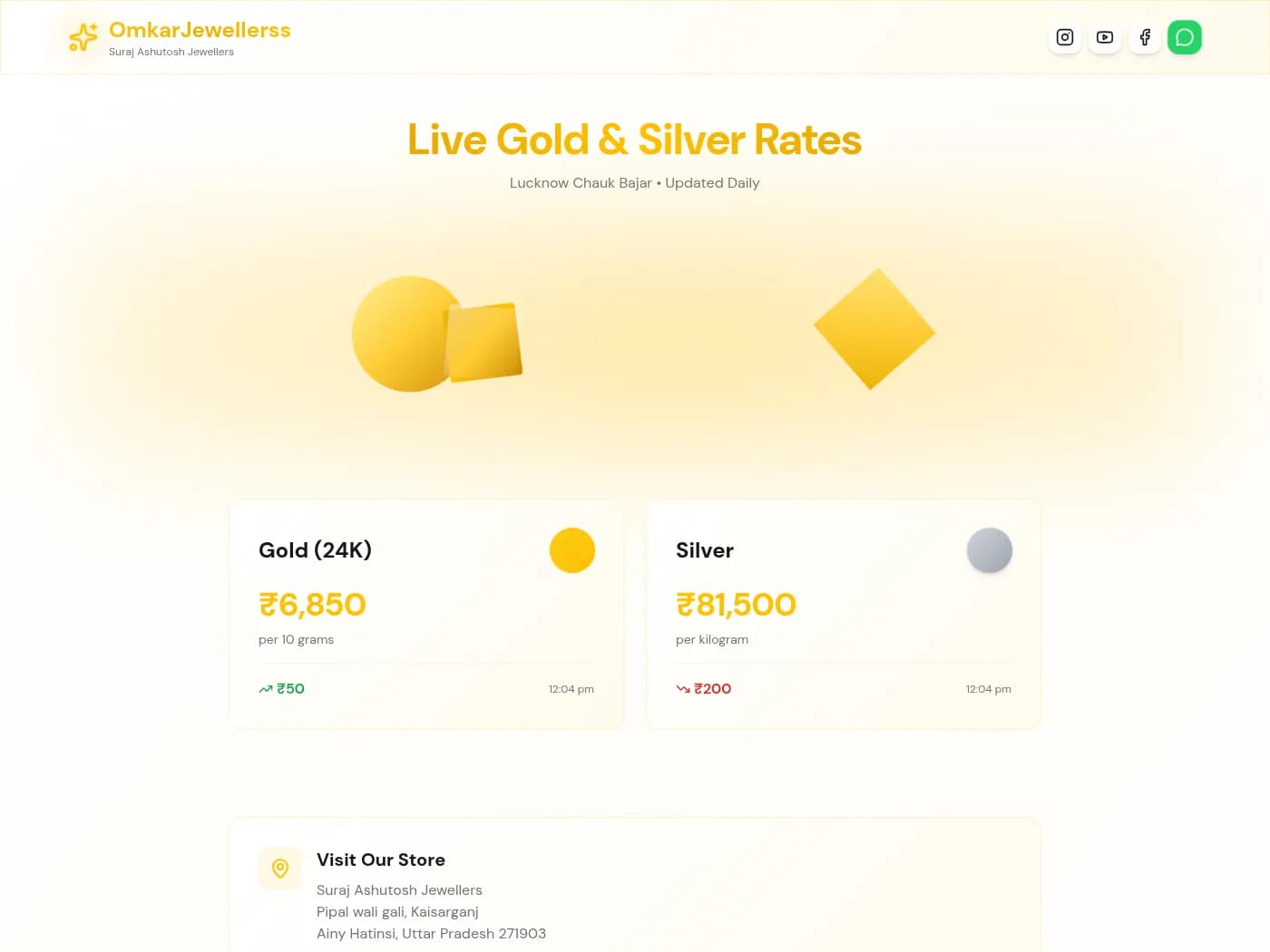 OmkarJewellerss Live Rates