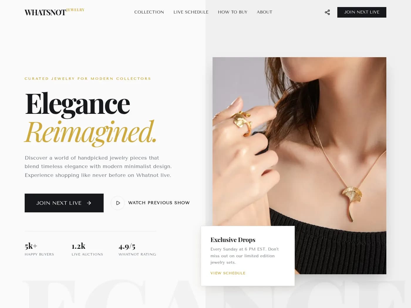 Whatsnot Jewelry Landing