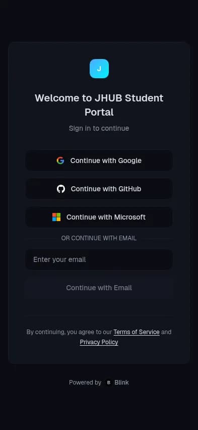 JHUB Student Portal