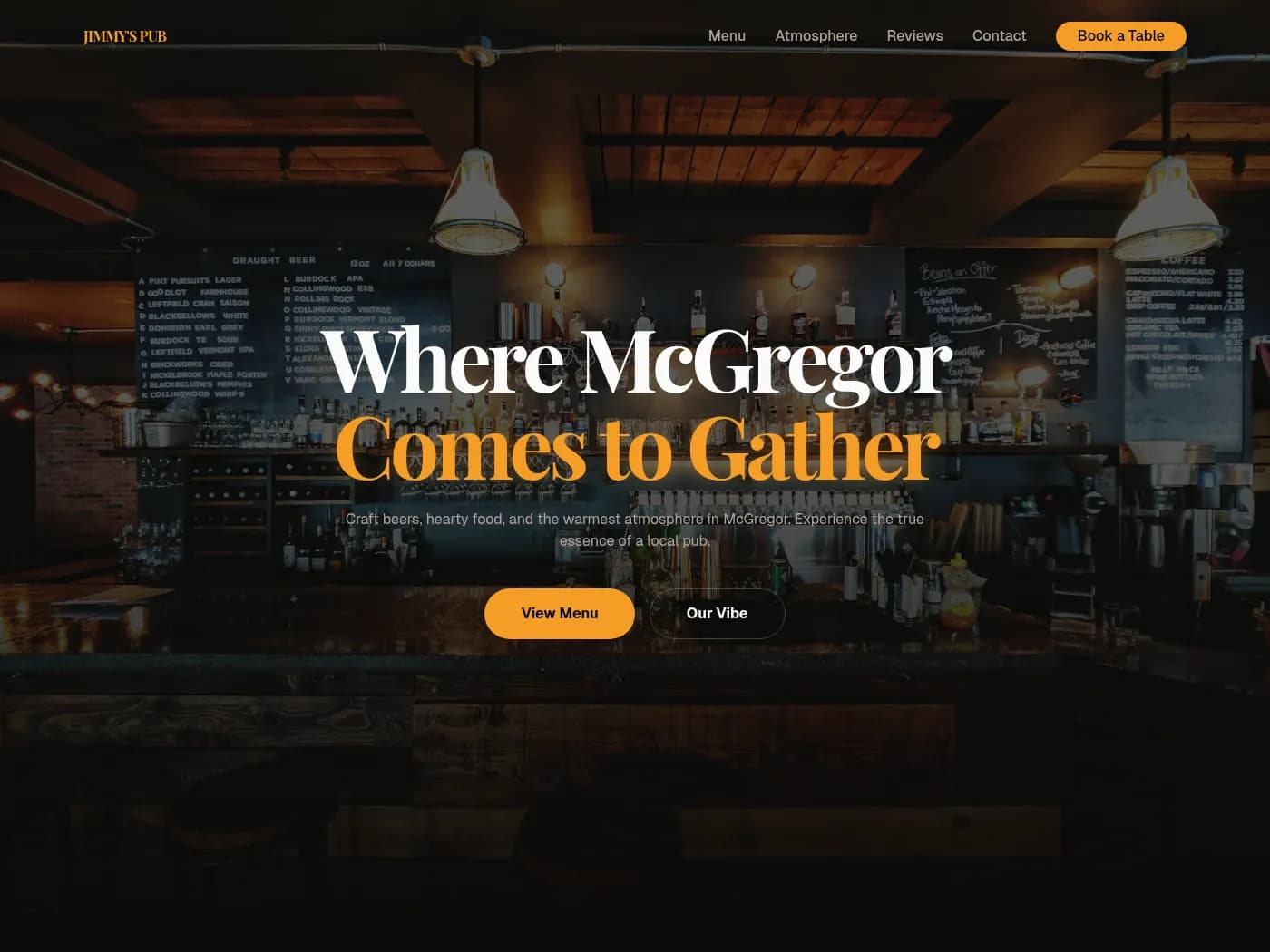 Jimmy's Pub Webpage