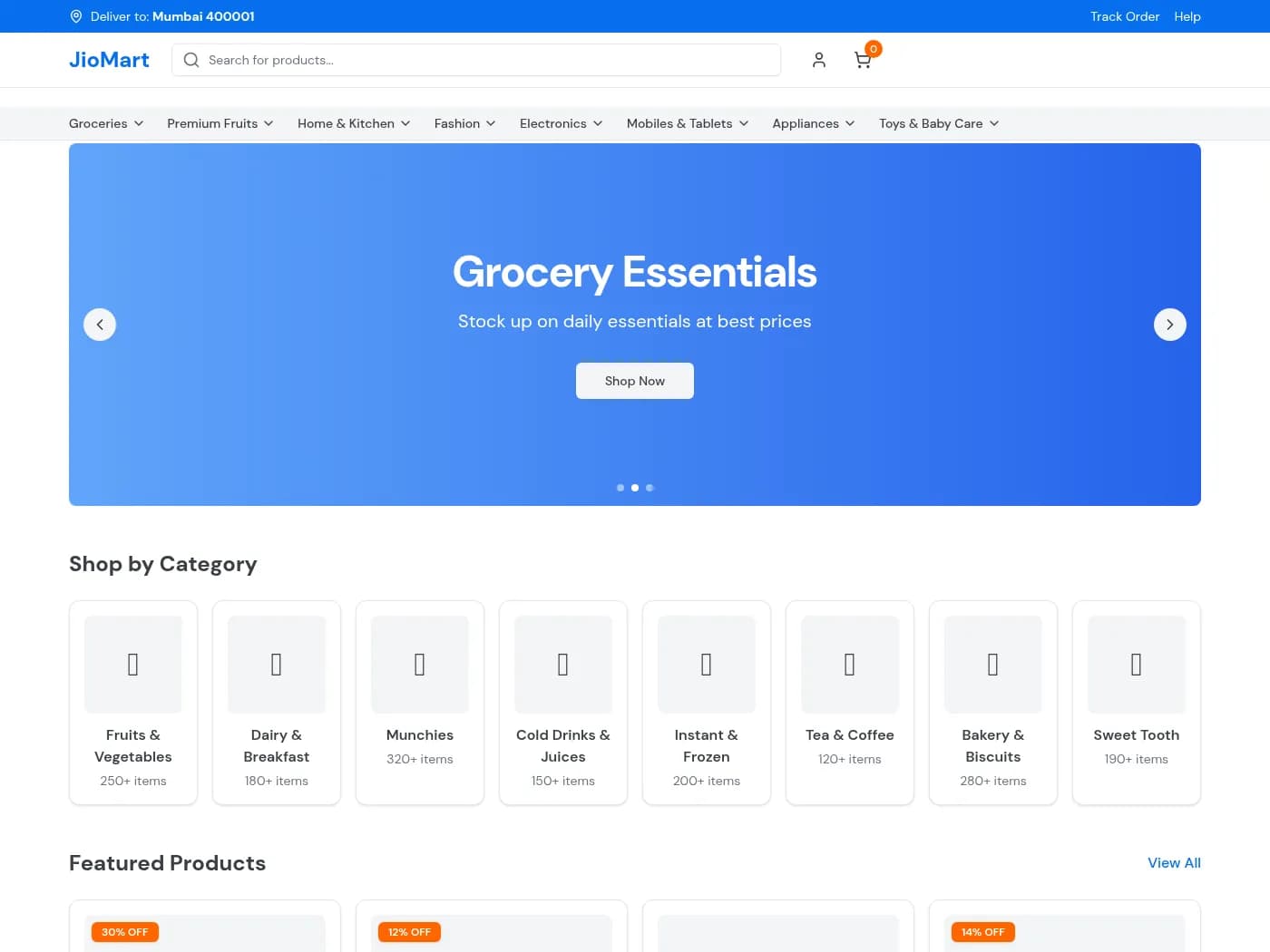 JioMart Web Clone