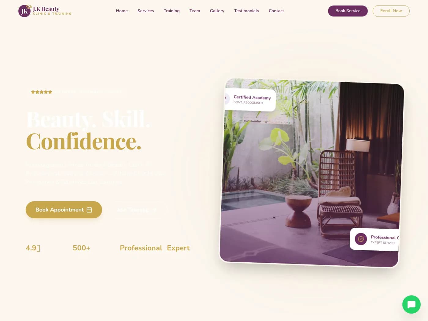 J.K Beauty Clinic Site