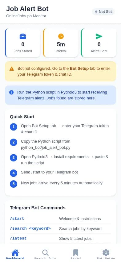 Job Alert Telegram Bot