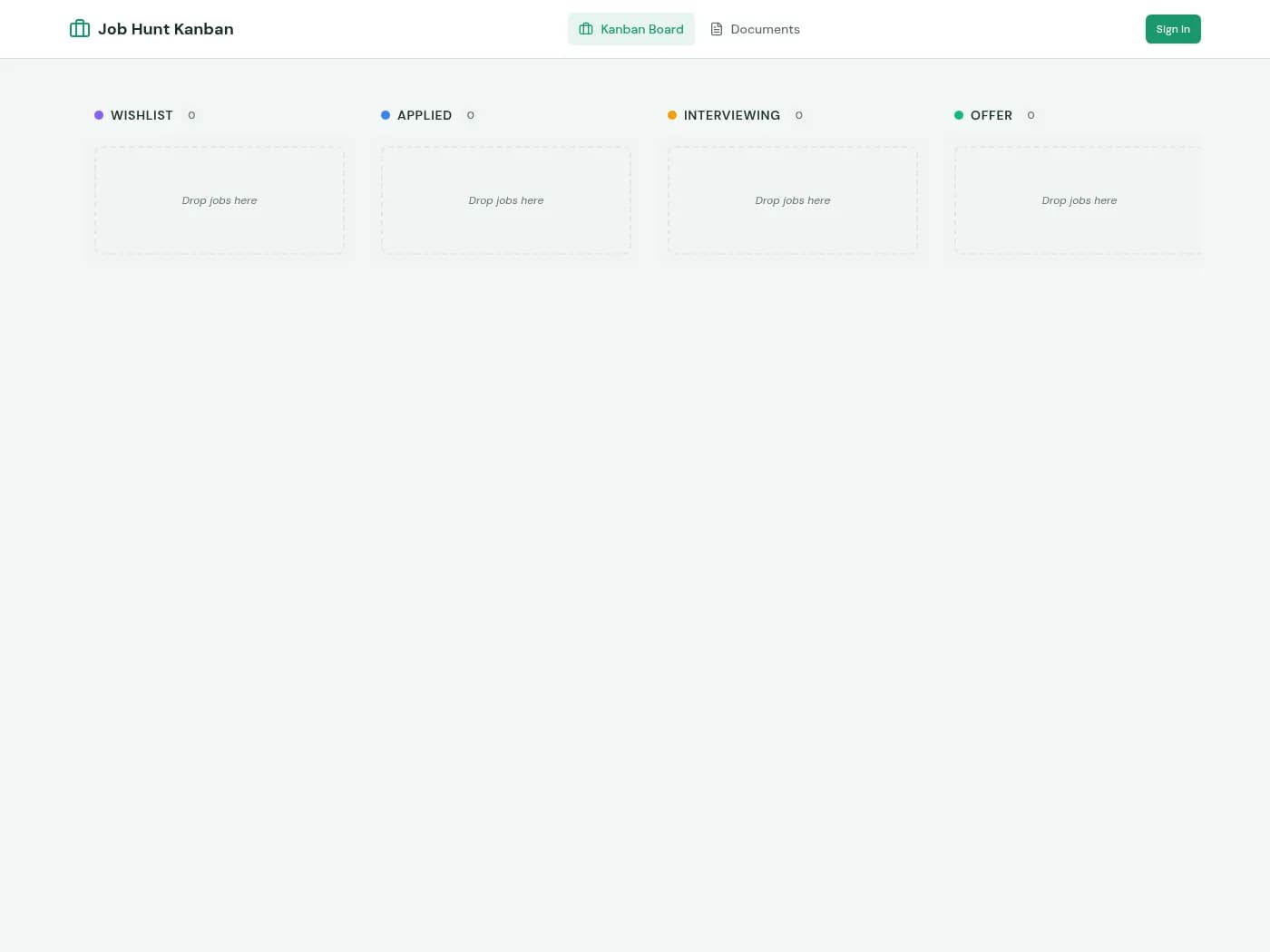 Job Hunt Kanban