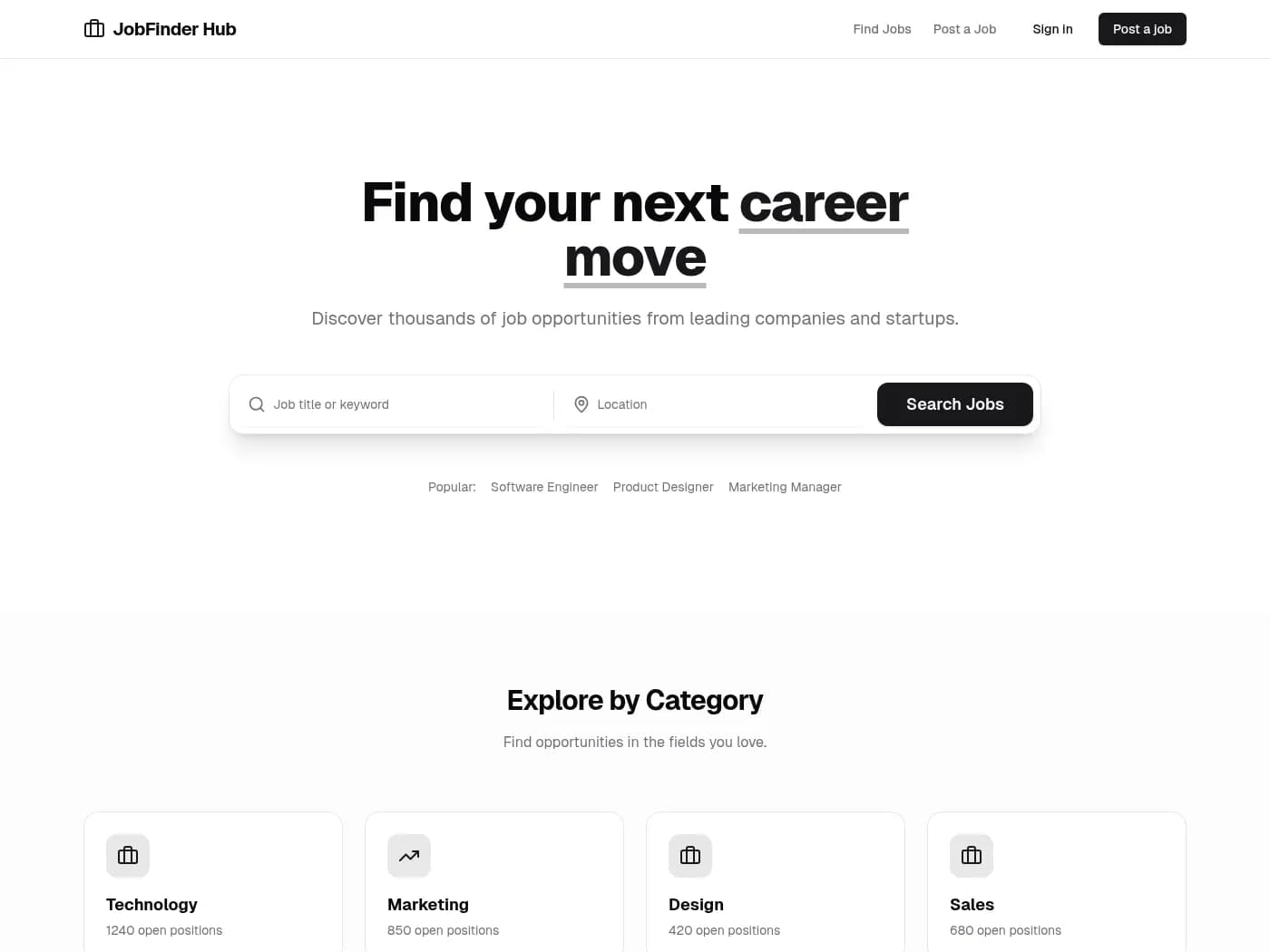 JobFinder Hub