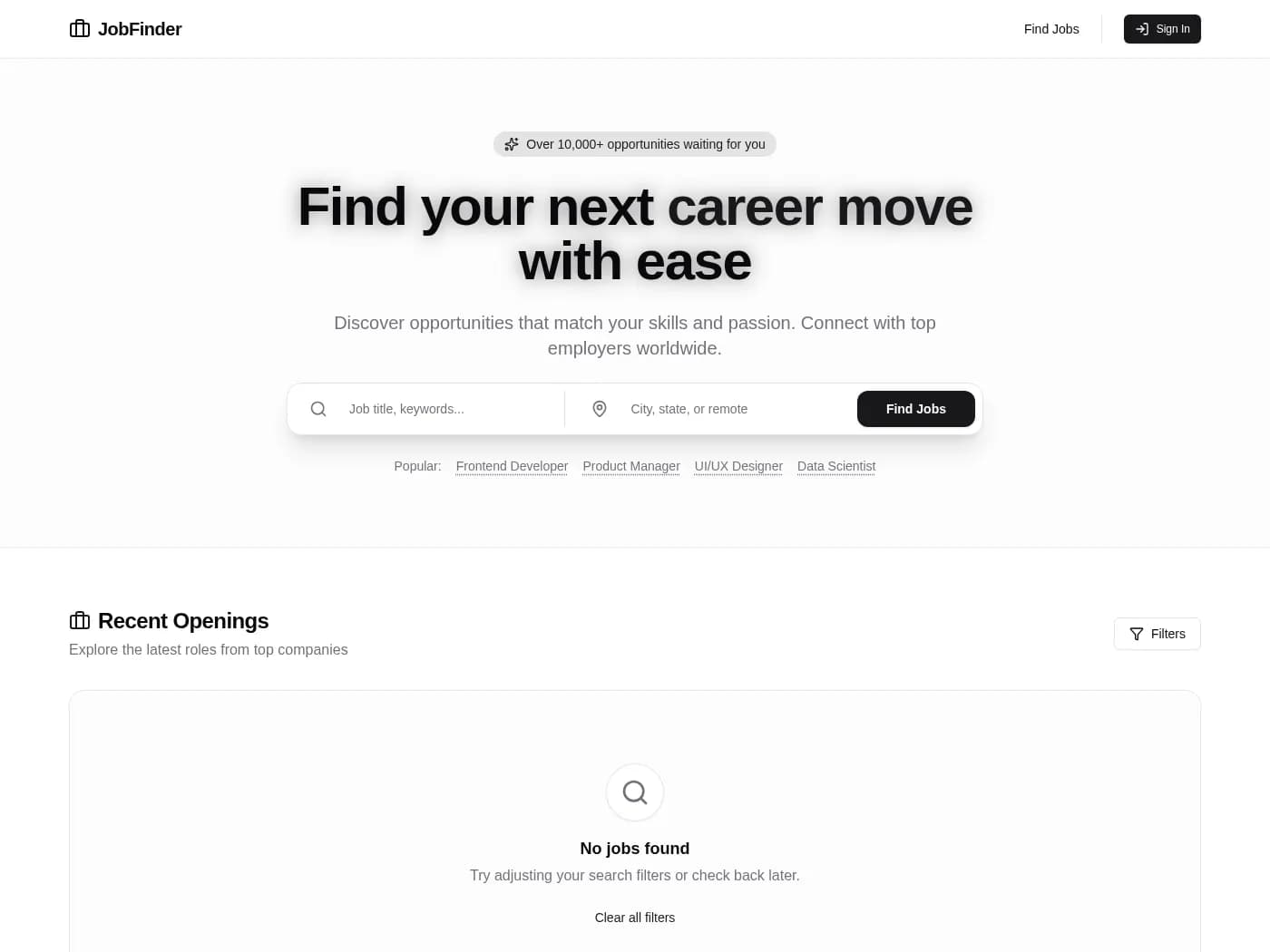 JobFinder Platform