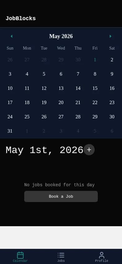 JobBlocks Calendar