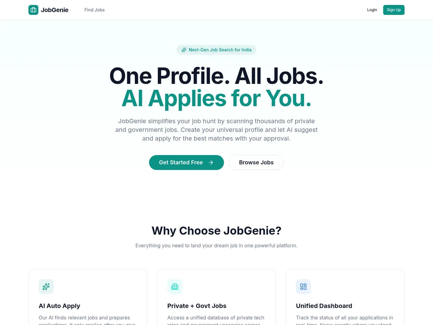 JobGenie Portal