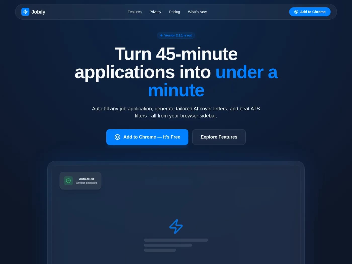 Jobily Landing Page