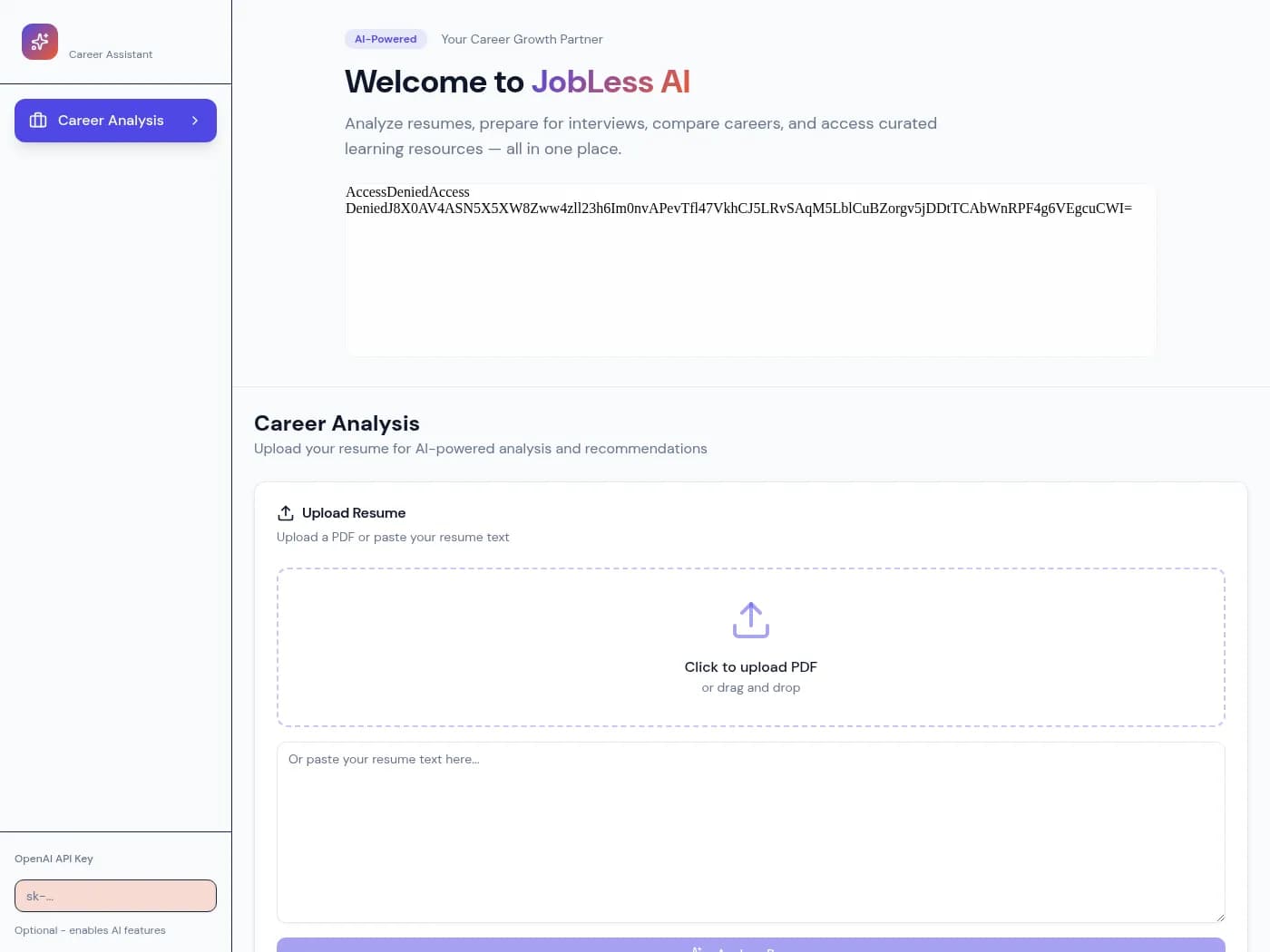 JobLess AI Assistant