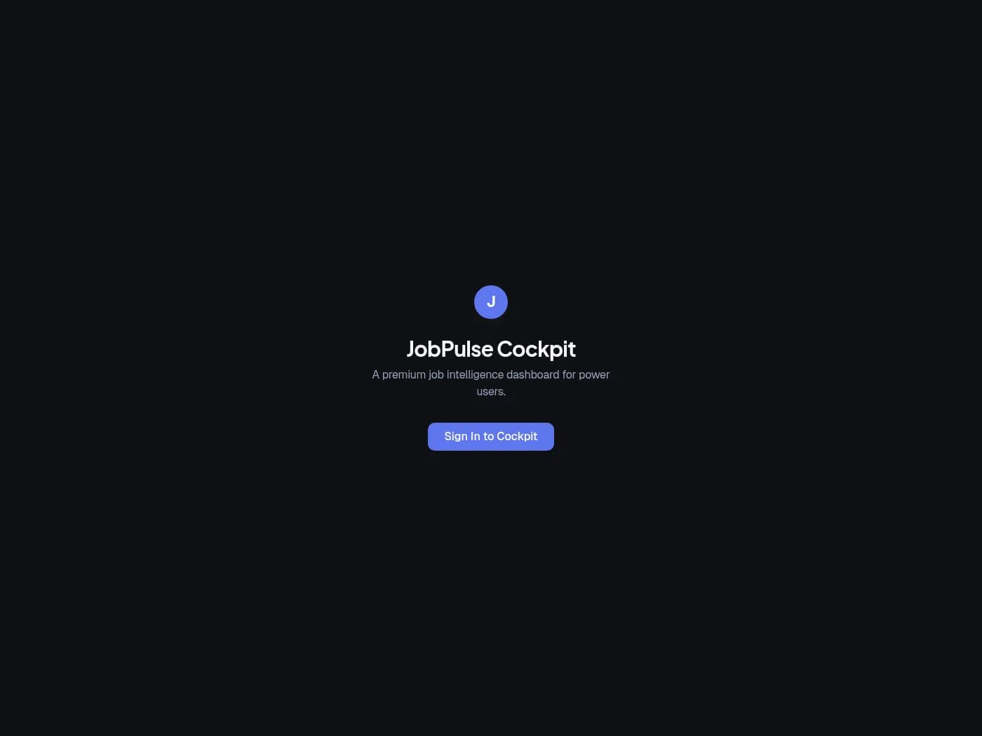 JobPulse Cockpit
