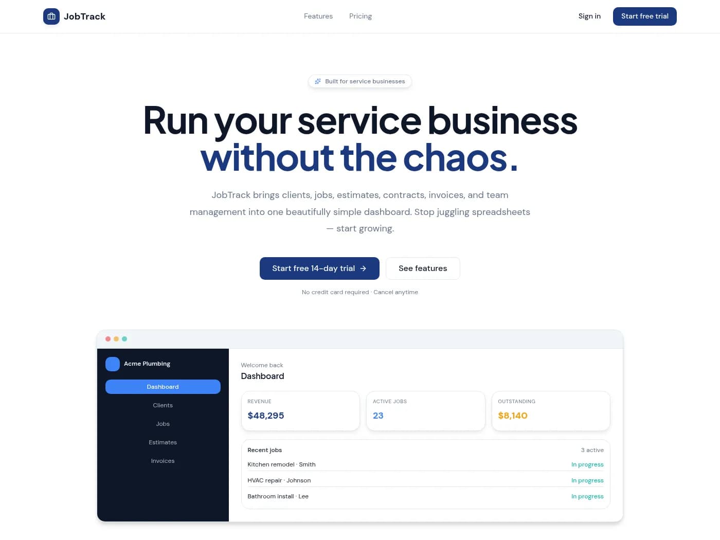 JobTrack SaaS Suite