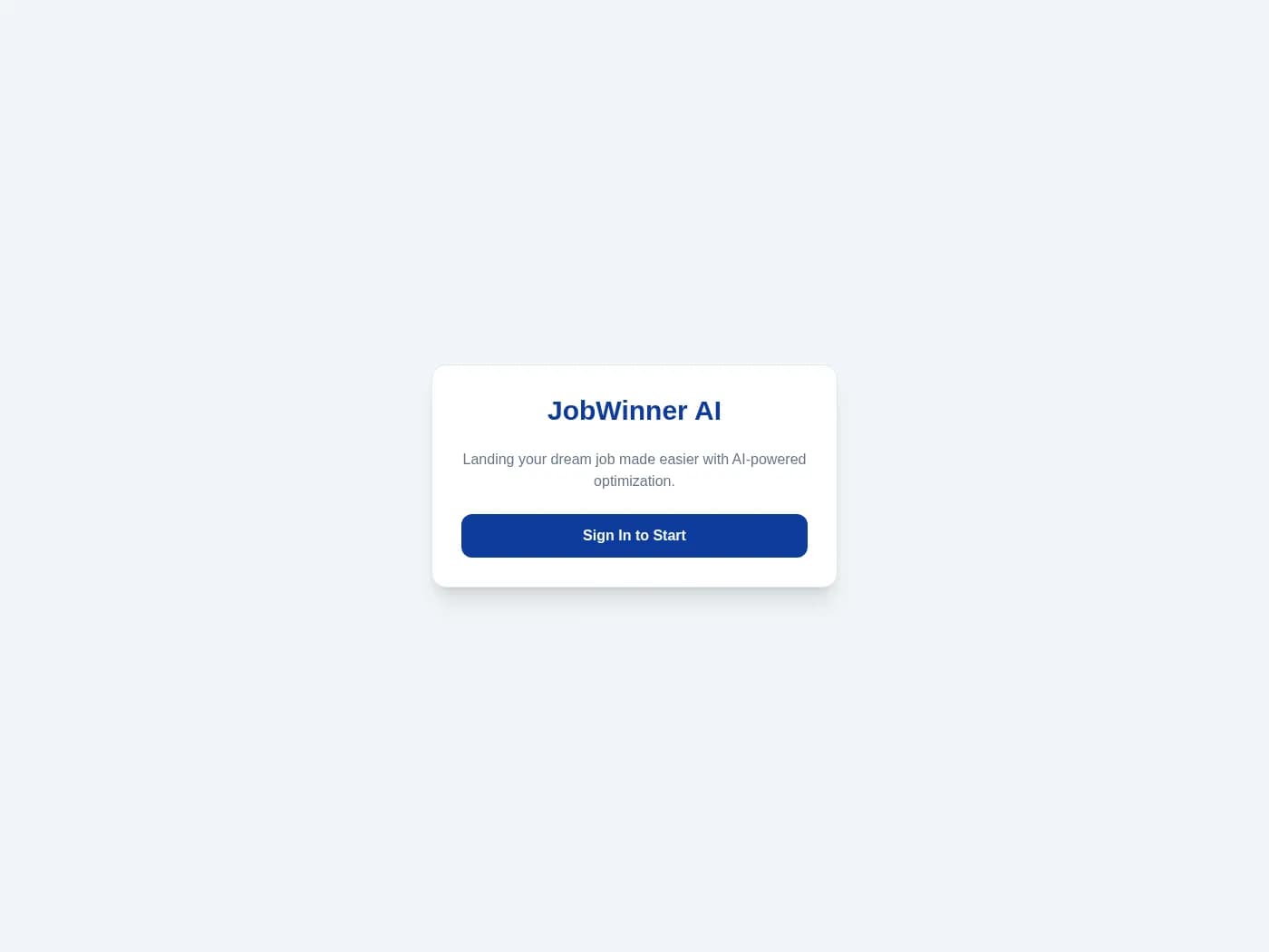 JobWinner Personal AI