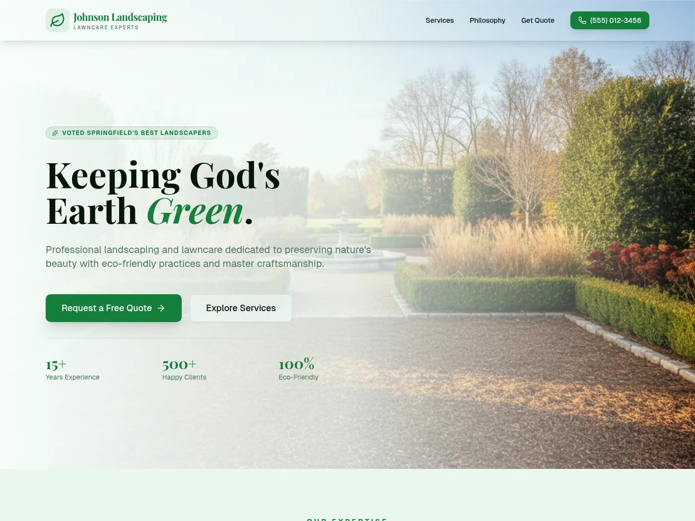 Johnson Landscaping Ad