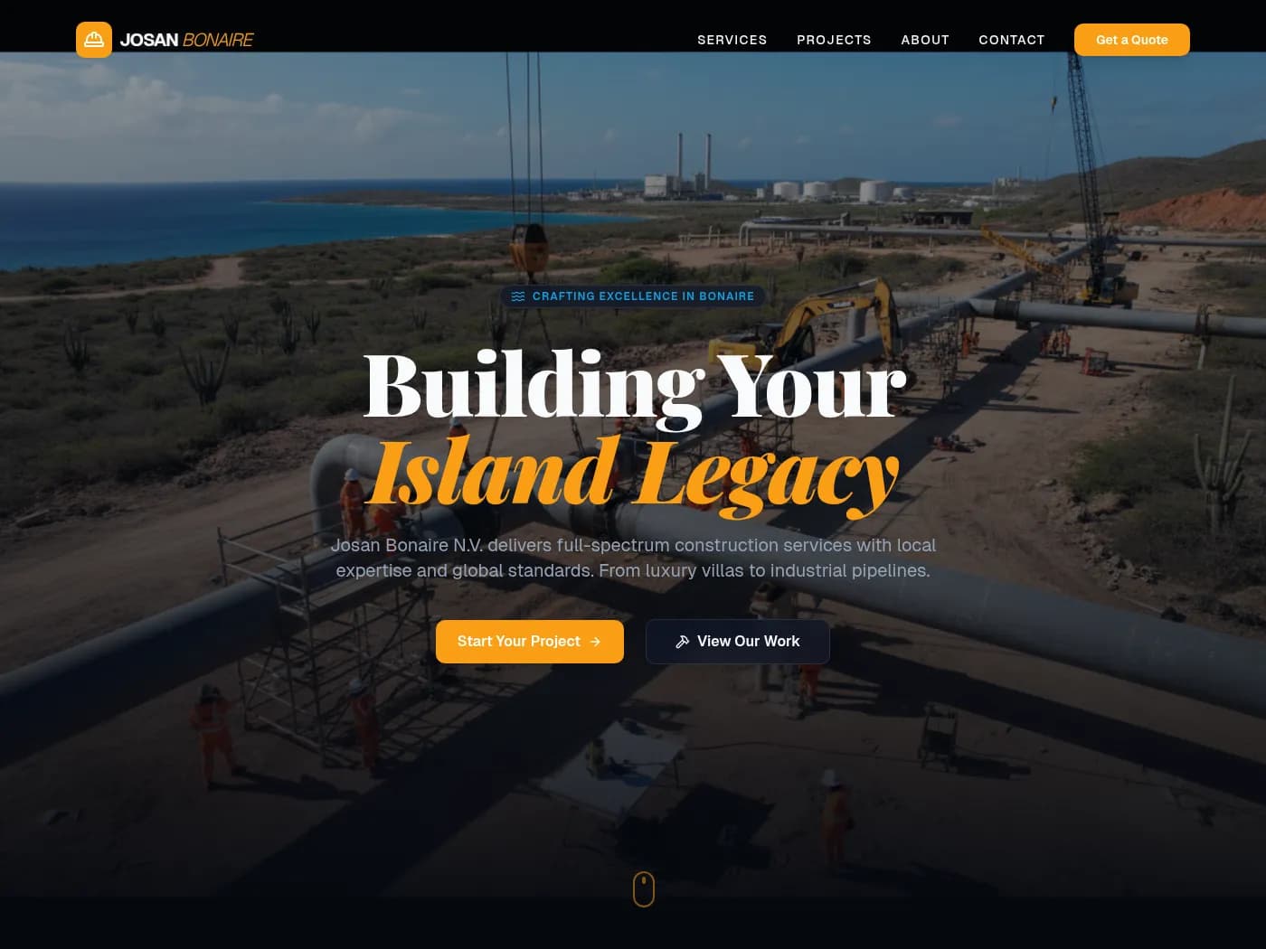 Josan Bonaire Construction Web