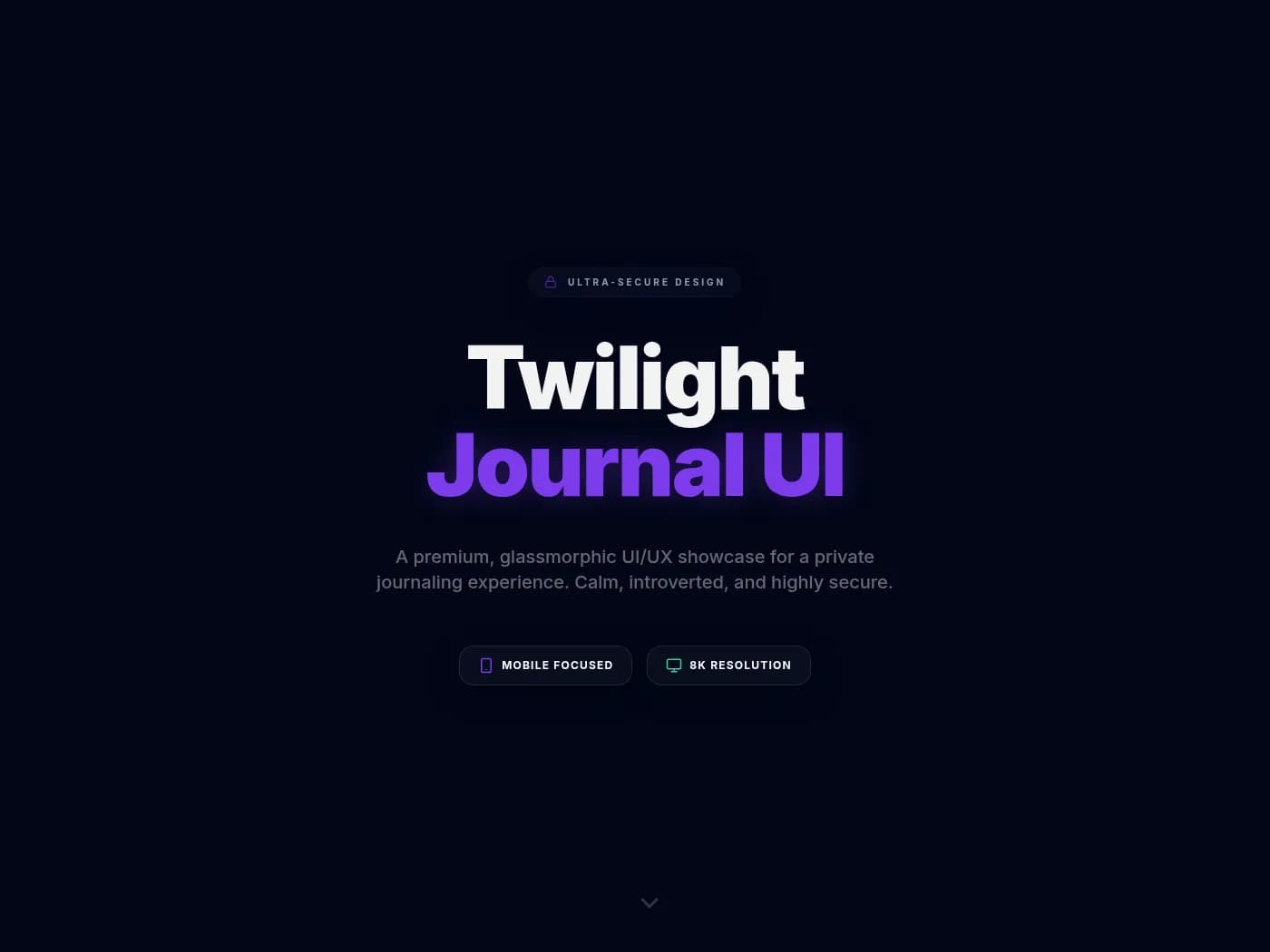 Twilight Journal UI Showcase