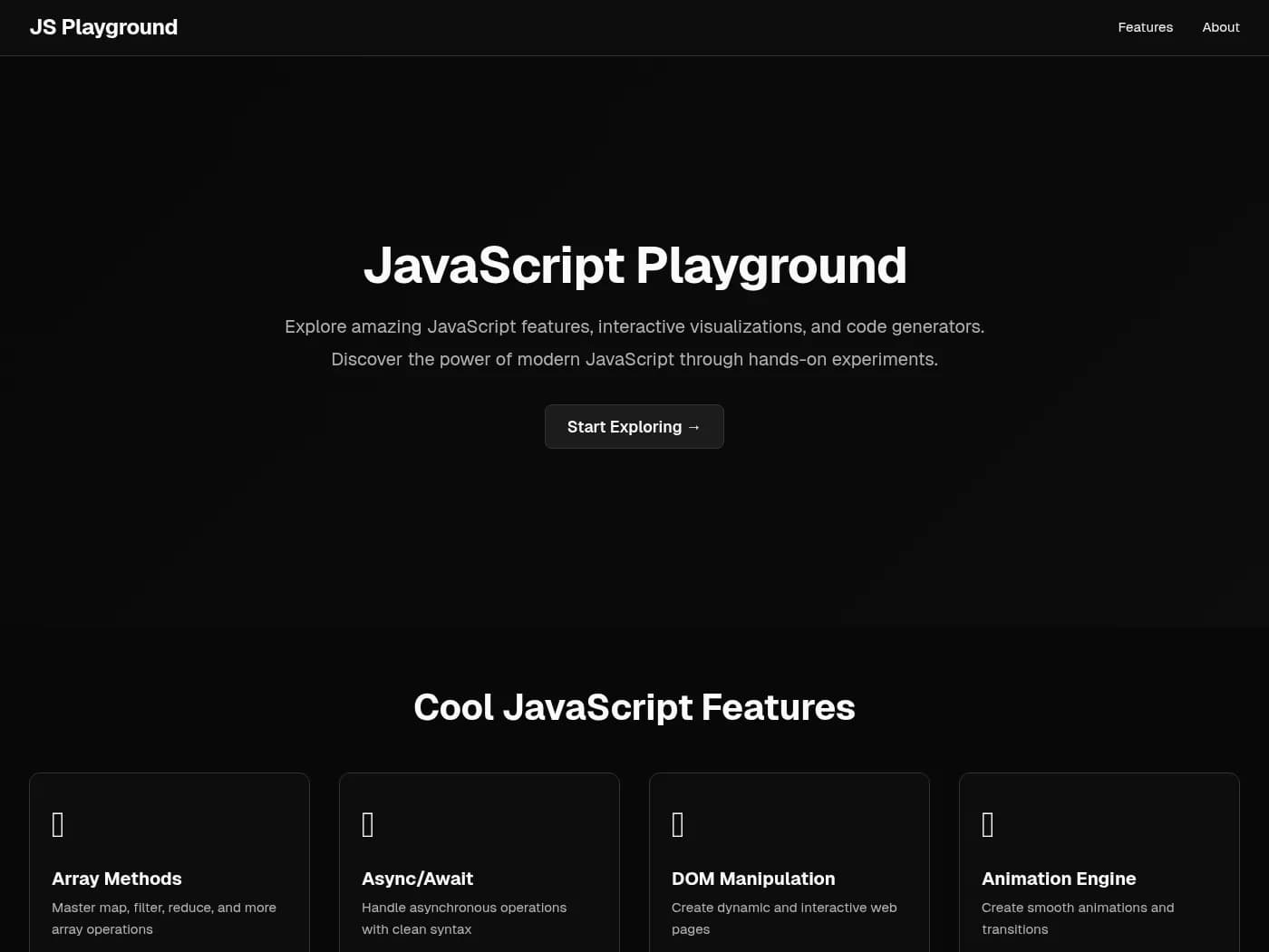 JS Playground Dark