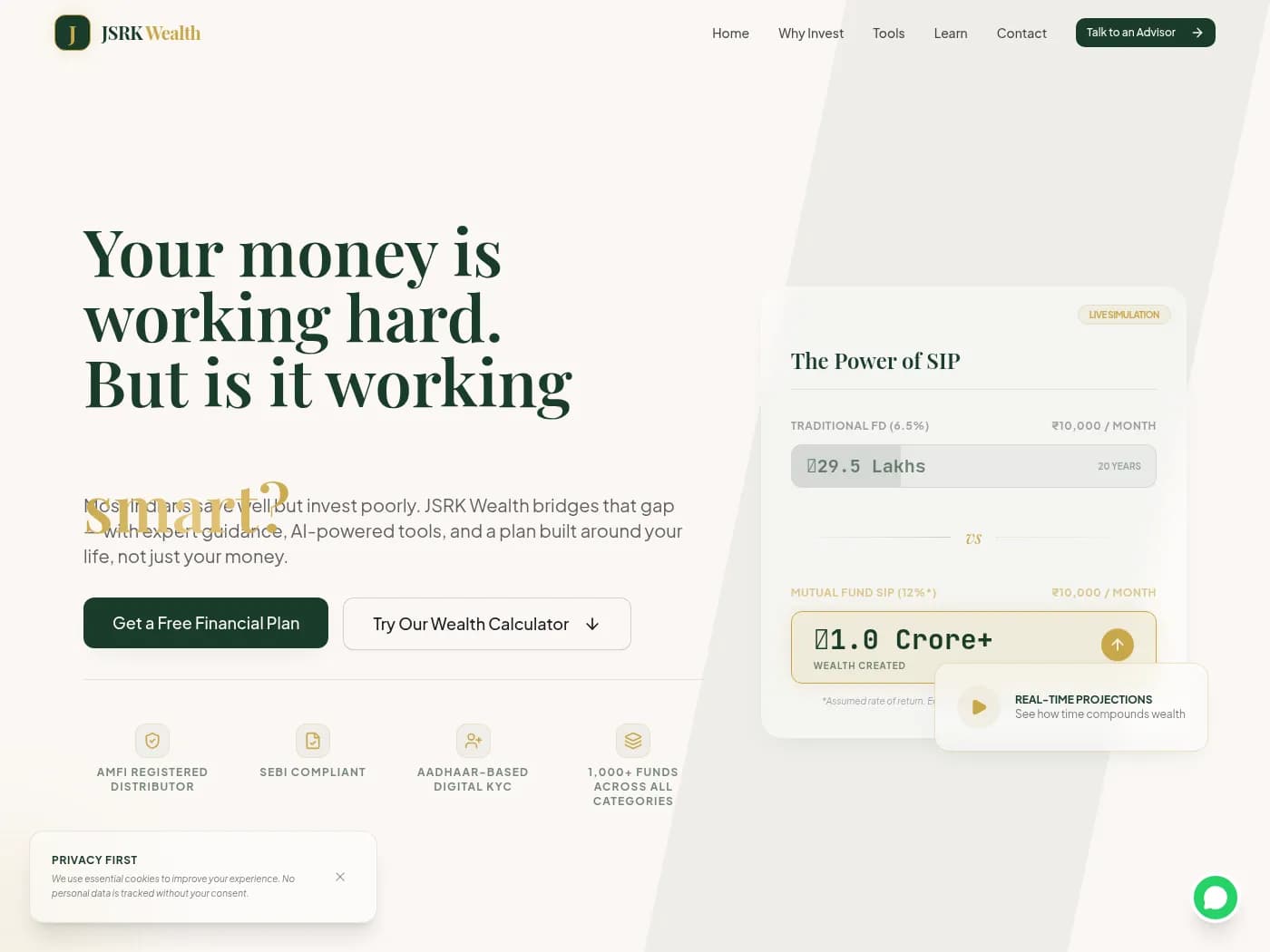 JSRK Wealth Public Website