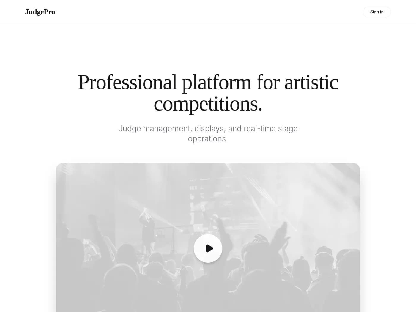JudgePro Platform