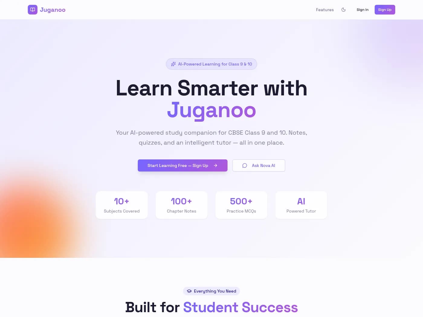 Juganoo: Student AI Learning Hub
