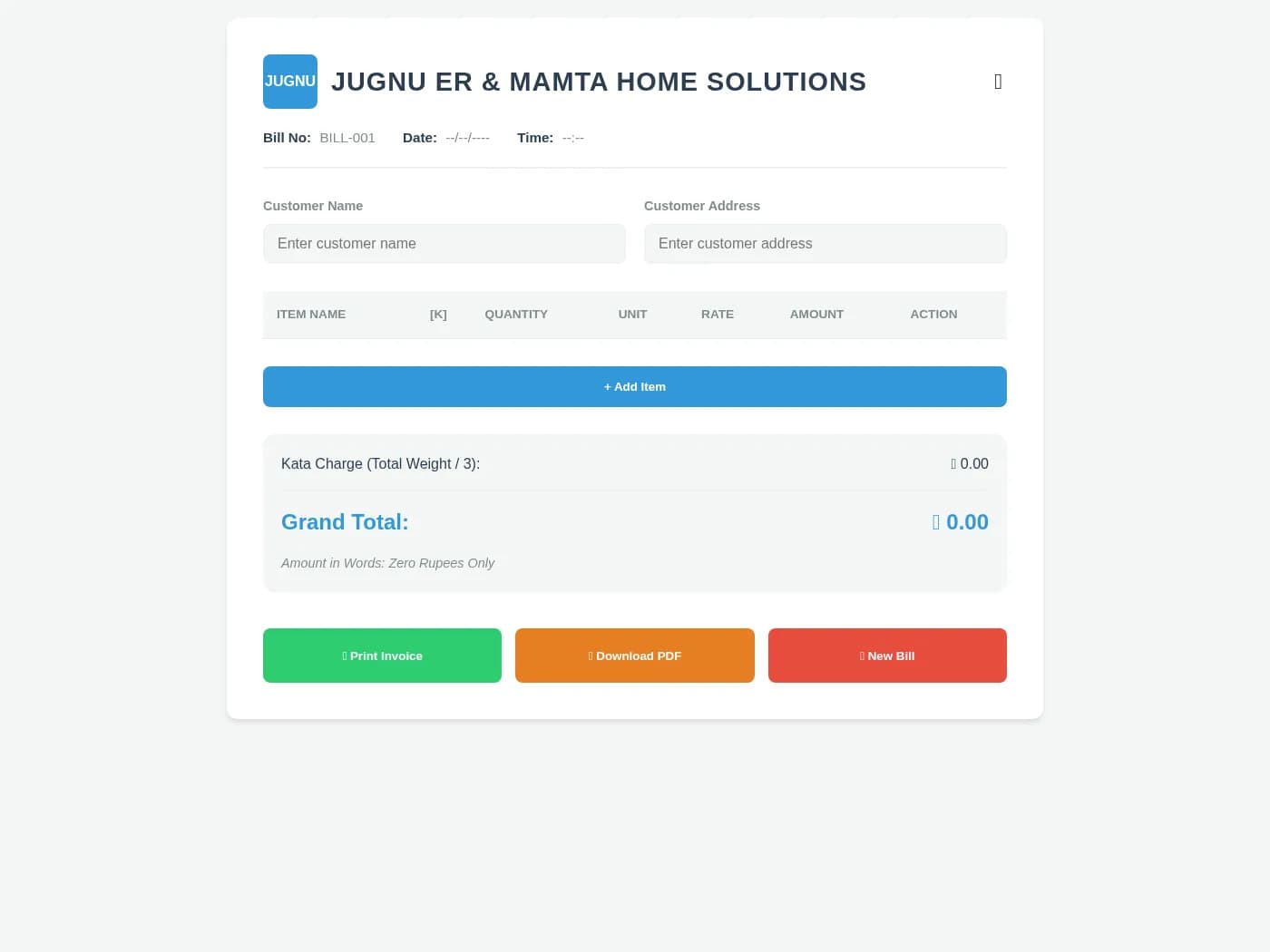 Jugnu Offline Billing