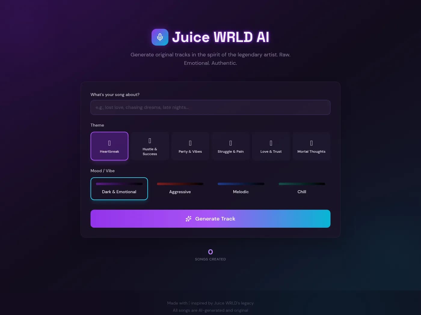 Juice WRLD Song Generator