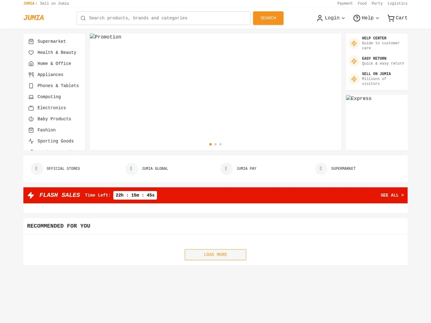 Jumia Clone Webstore