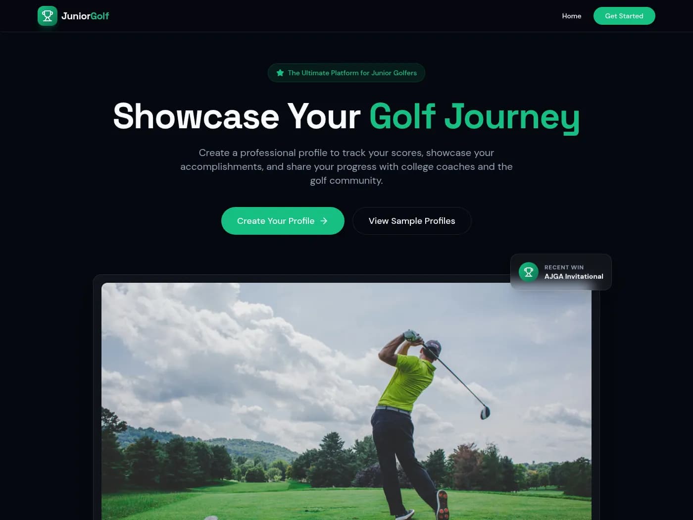 Junior Golf Profile App