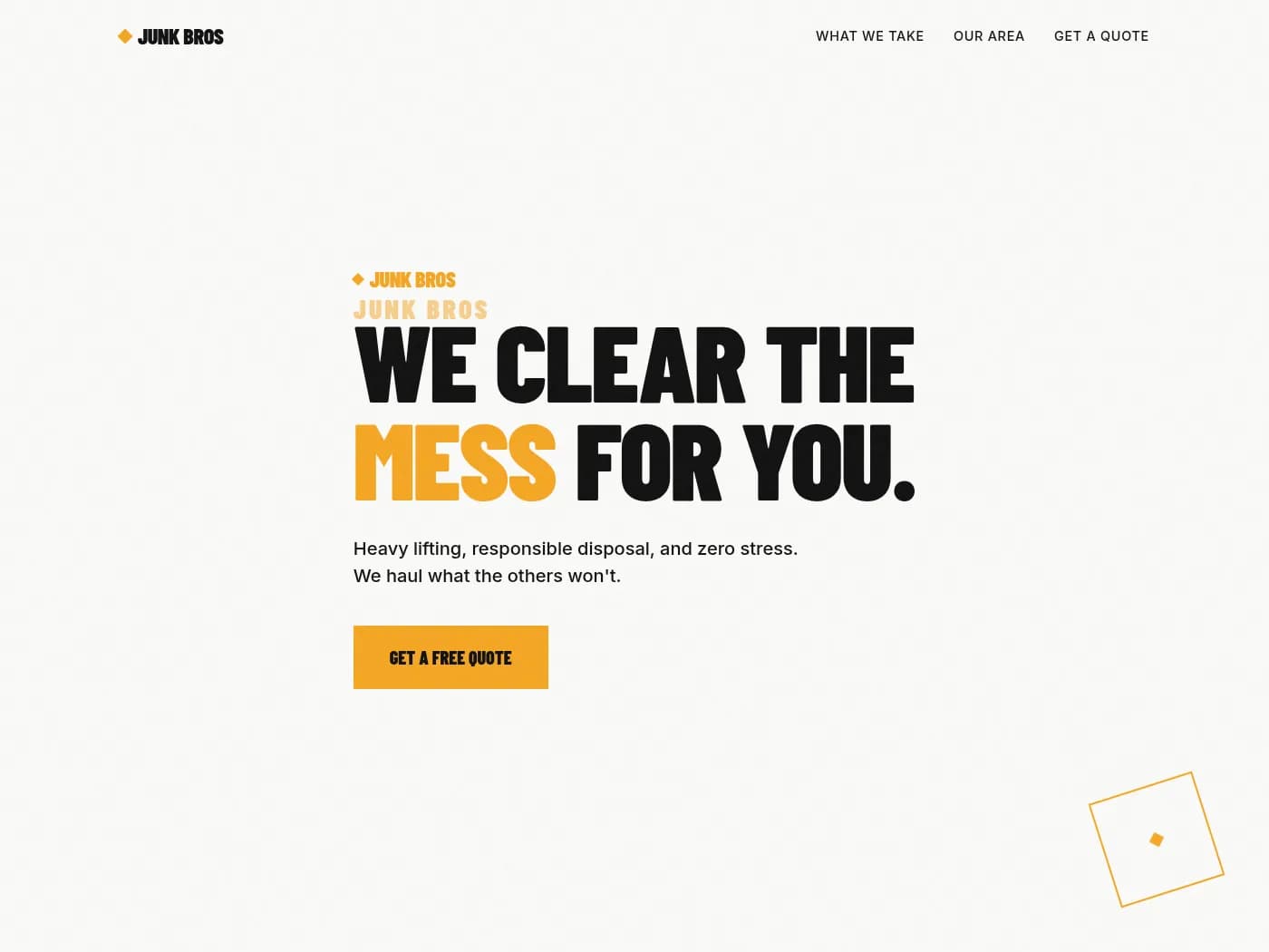 Junk Bros Site Launch