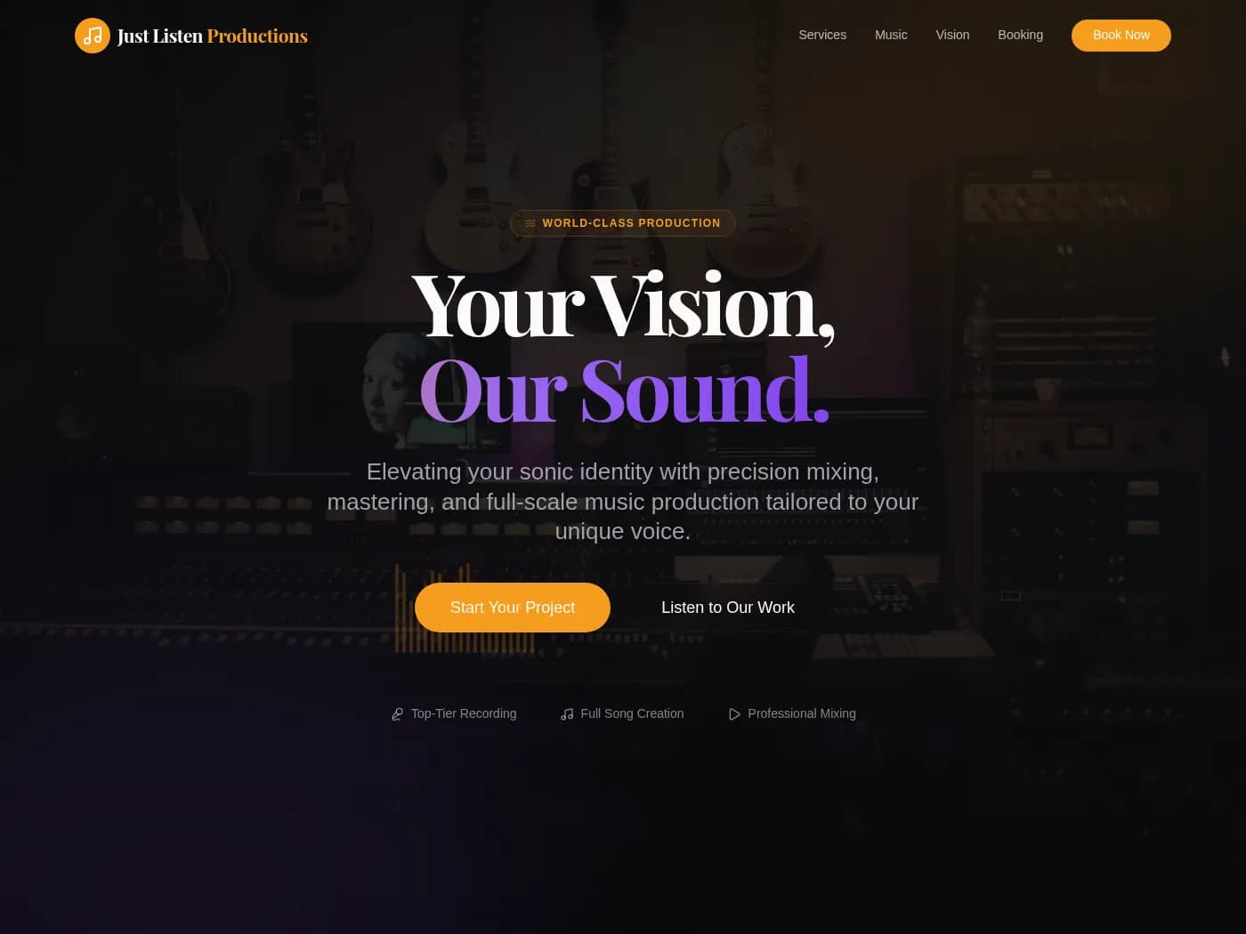 Just Listen Productions Site