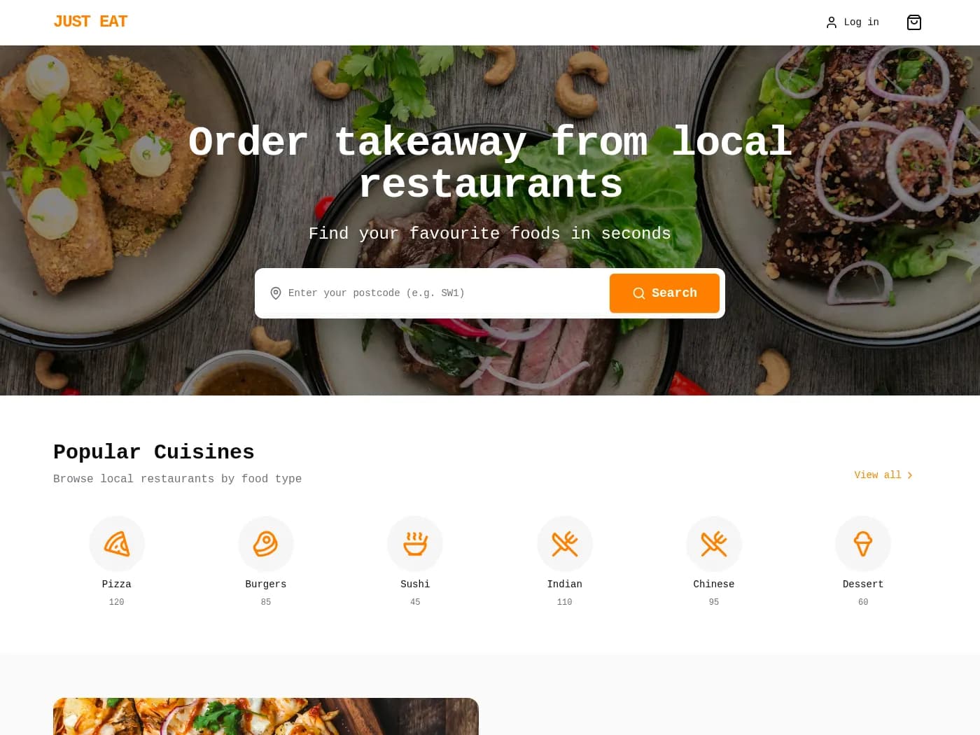 JustEat Clone