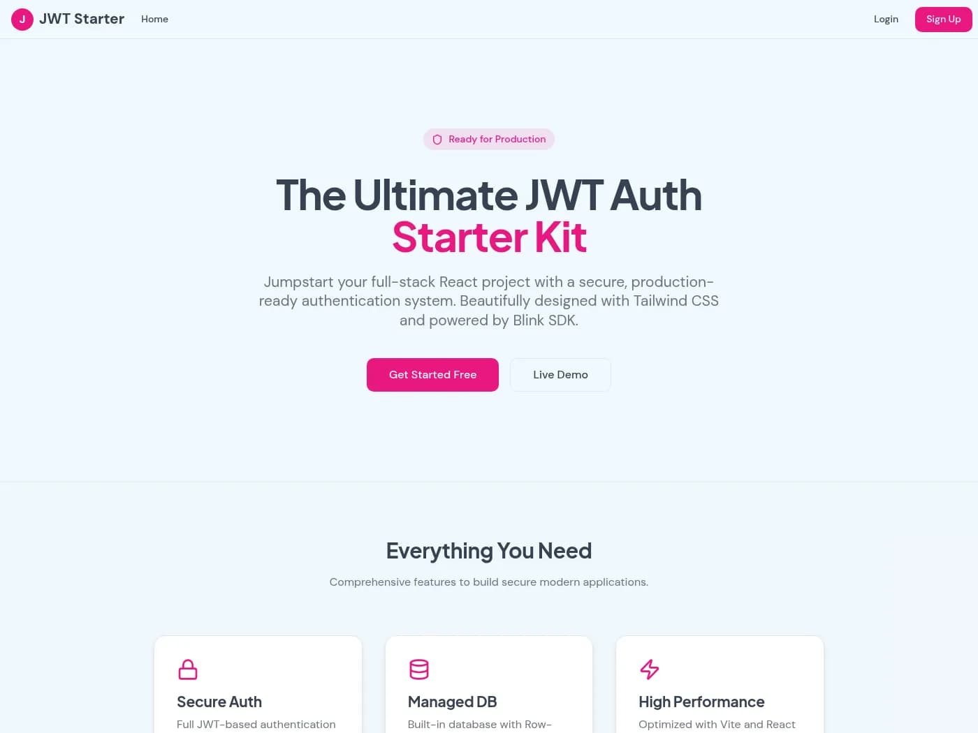 JWT Auth Starter Kit
