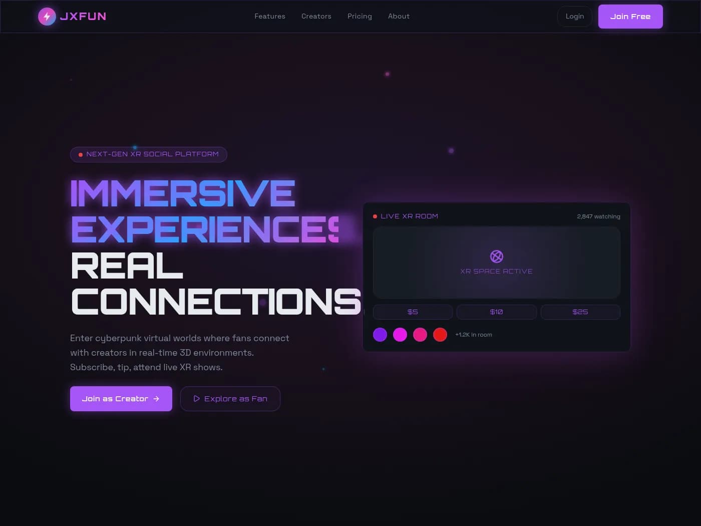 Jxfun XR Social Platform