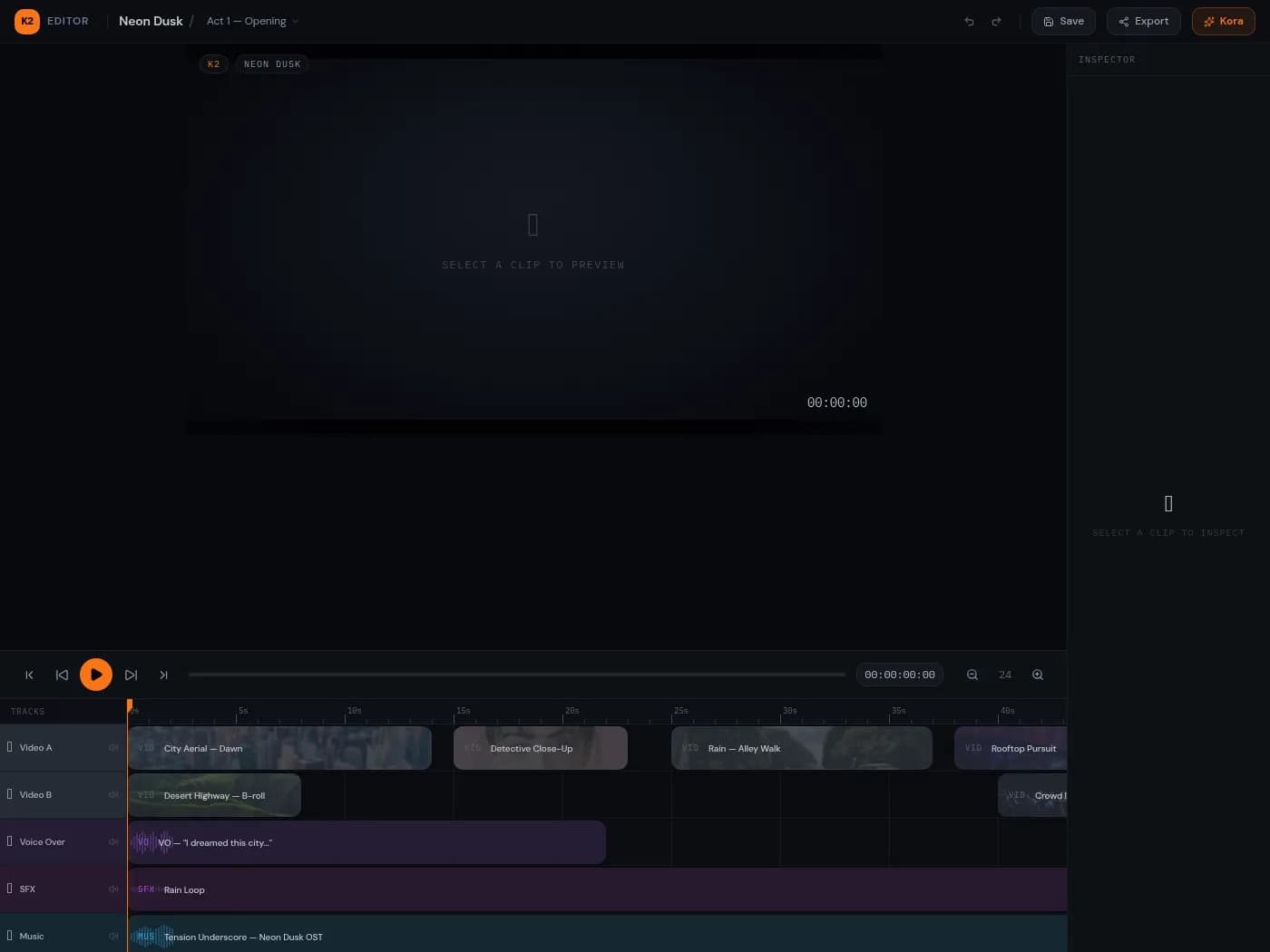 K2 Cinematic AI Editor