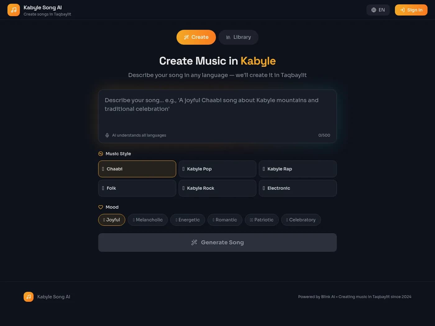 Kabyle Song Creator