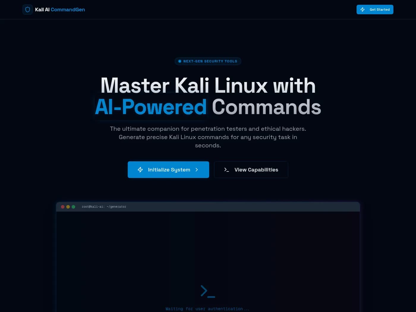 Kali AI CommandGen