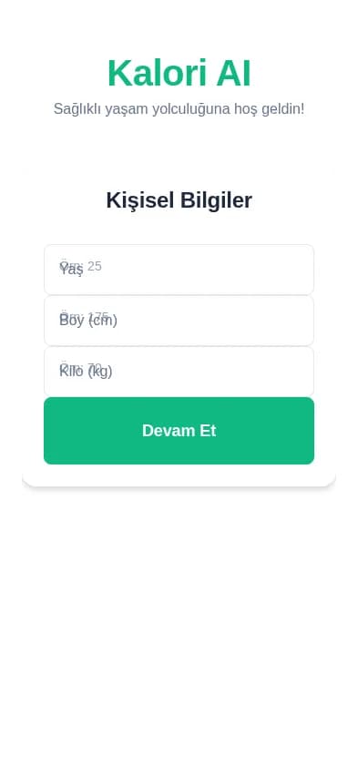 Kalori AI Yaşam Asistanı