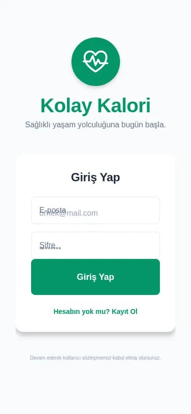 Kolay Kalori Takip