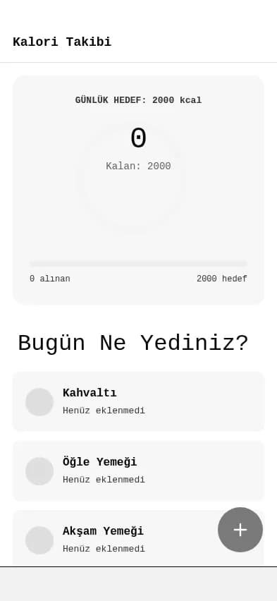 Kalori Takip Uygulaması
