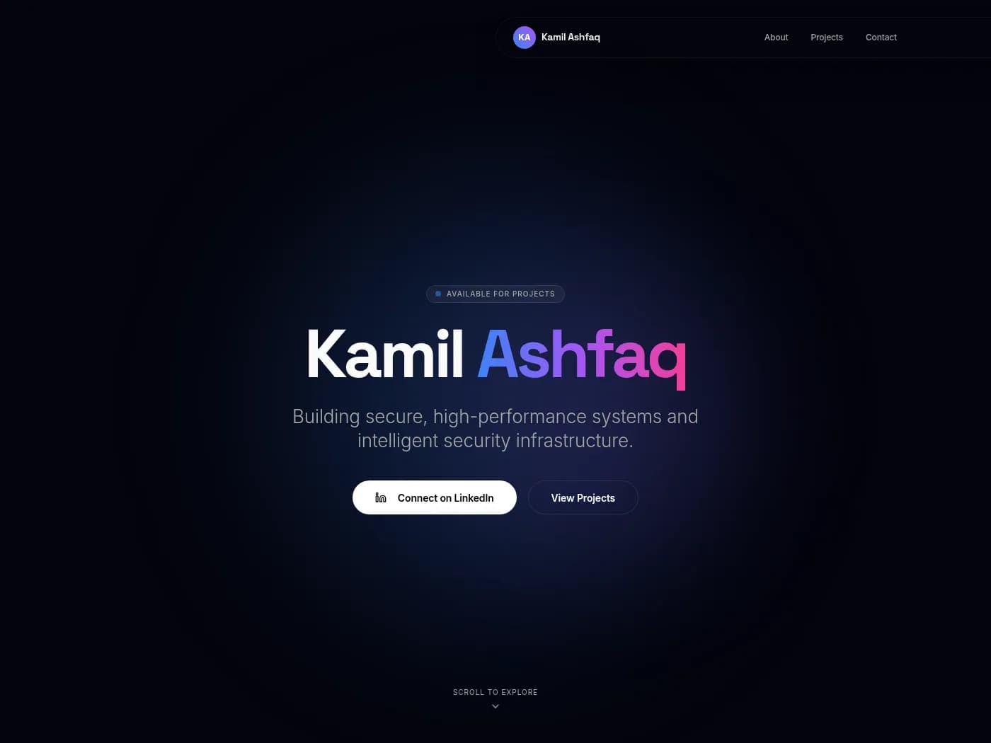 Kamil Ashfaq Portfolio