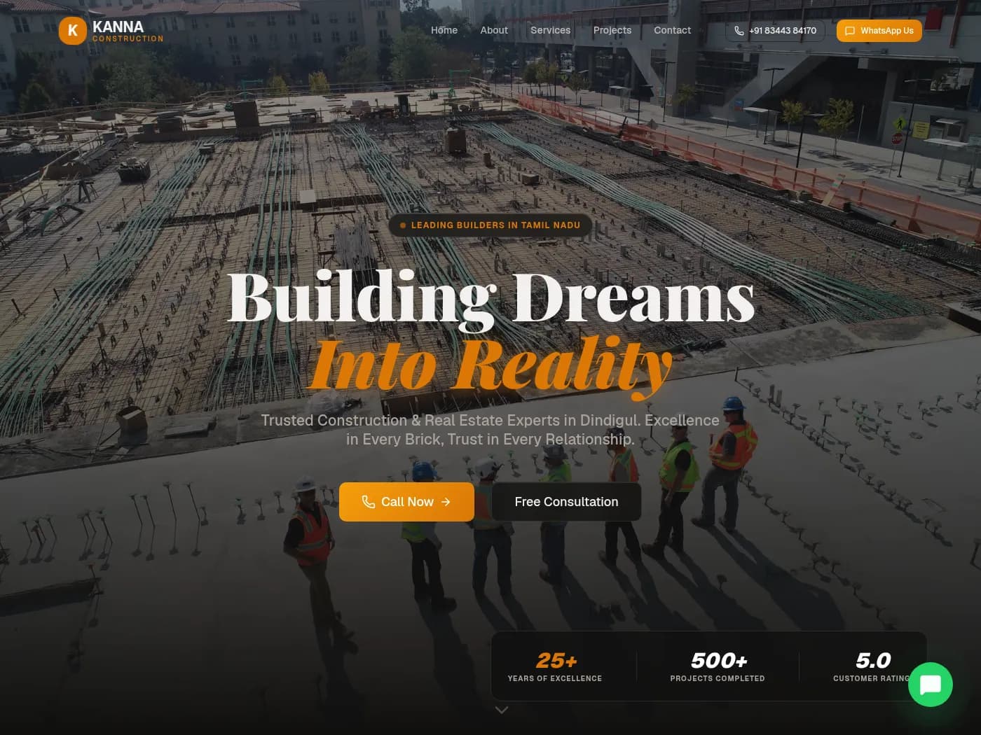 Kanna Construction Website