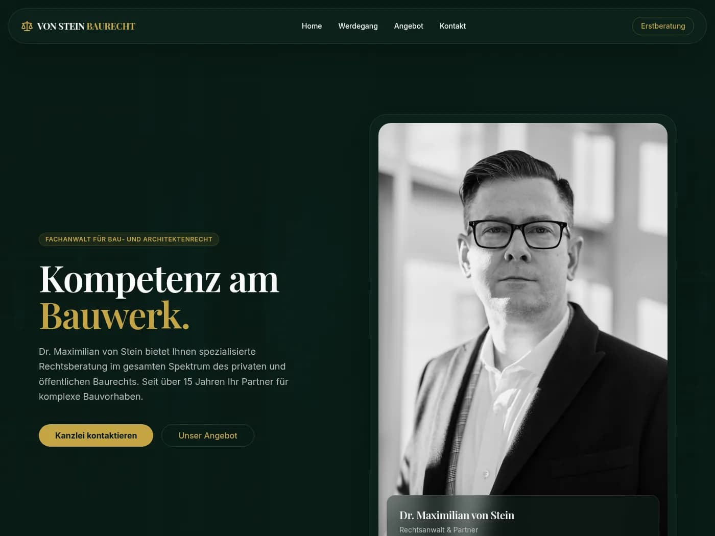 Baurecht Kanzlei Webprofil