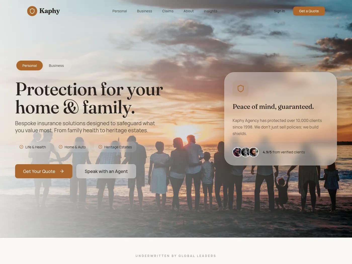 Kaphy Insurance Landing