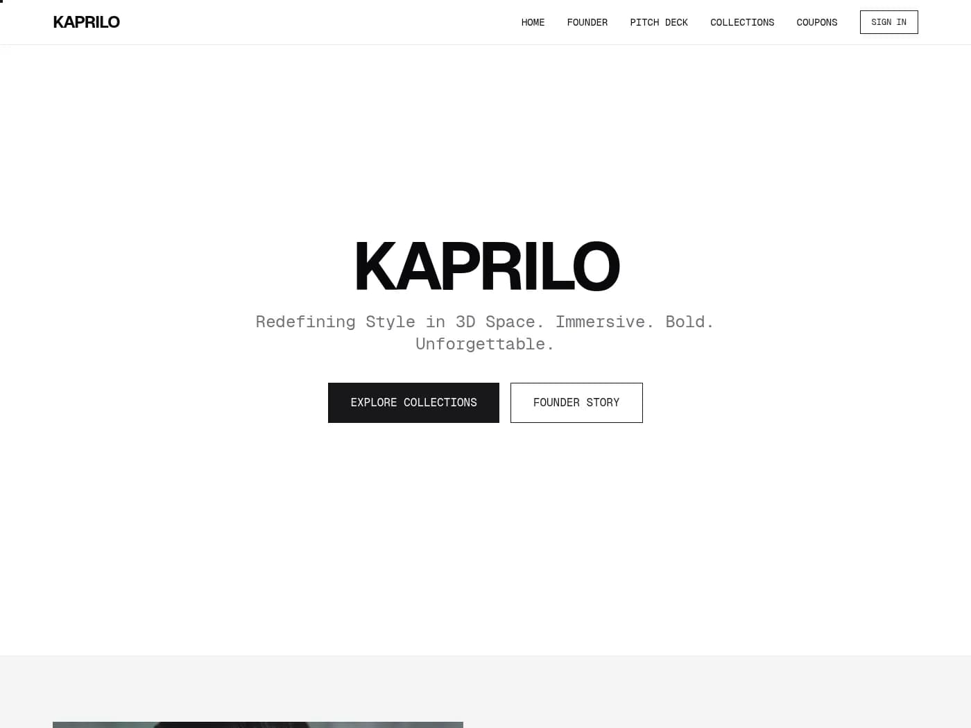 Kaprilo 3D Brand Hub